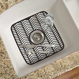 Rubbermaid Sink Protector Mat, Small, Black Waves