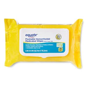 flushable hemorroidal medicated wipes