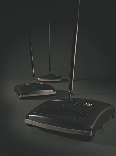 Rubbermaid Commercial Executive Series Brushless Mechanical Carpet Sweeper, Galvanized Steel, Black, FG421588BLA