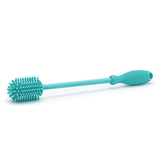 Chicco Silicone Bottle Brush 9.5" Long, BPA-Free, Comfort Grip Handle, Dishwasher & Sterilizer Safe - Teal