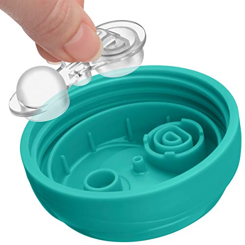 Chicco Insulated Rim Spout Trainer Spill Free Baby Sippy Cup 9 oz. - Two Pack, Green/Teal