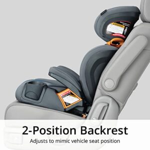 Chicco KidFit® Adapt Plus 2-in-1 Belt-Positioning Booster Car Seat, Backless and High Back Booster Seat, for Children Aged 4 Years and up and 40-100 lbs. | Ember/Black