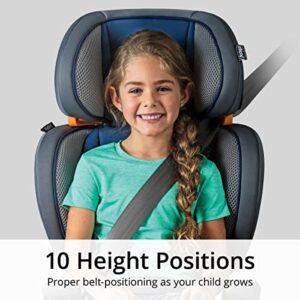 Chicco KidFit® Adapt Plus 2-in-1 Belt-Positioning Booster Car Seat, Backless and High Back Booster Seat, for Children Aged 4 Years and up and 40-100 lbs. | Ember/Black