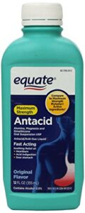 equate – antacid/anti-gas liquid – maximum strength, original flavor, 12 fl oz