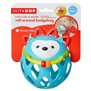 Skip Hop Baby Rattle Toy, Explore and More Roll Around Rattle, Hedgehog