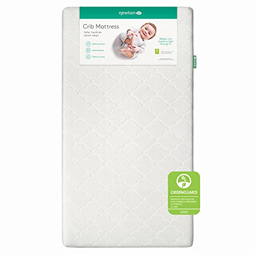 Newton Baby Crib Mattress and Toddler Bed - 100% Breathable, Babies Can Breathe Right Through It, 100% Washable, Non-Toxic, Better Than Organic - Removable Cover -Deluxe 5.5" Thick - White