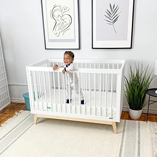 Newton Baby Crib Mattress and Toddler Bed - 100% Breathable, Babies Can Breathe Right Through It, 100% Washable, Non-Toxic, Better Than Organic - Removable Cover -Deluxe 5.5" Thick - White