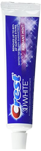 Crest 3D White Toothpaste - Radiant Mint - Net Wt. 2.5 Oz - Pack of 3