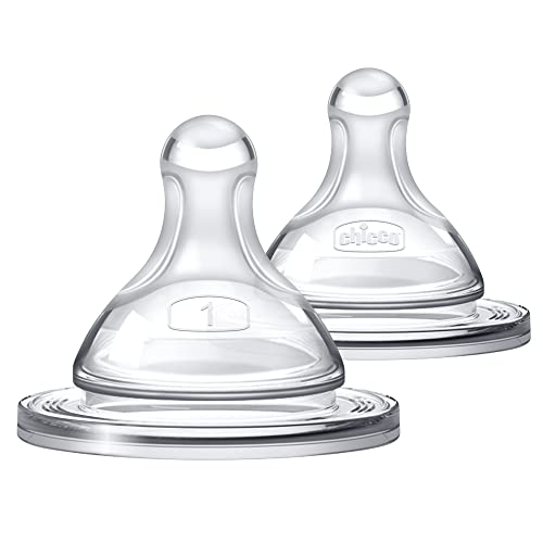 Chicco Duo Hybrid Baby Bottle Nipple Stage 1 Slow Flow (0m+) 2Pk