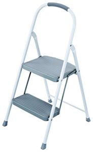 rubbermaid rms-2 2-step steel step stool, 225-pound capacity, white