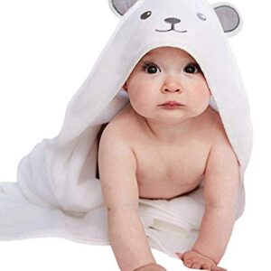 HIPHOP PANDA Bamboo Hooded Baby Towel - Soft Bath Towel with Bear Ears for Babie, Toddler, Infant - Ultra Absorbent, Natural Baby Stuff Baby Bath Shower Gifts for Boy and Girl - (Bear, 30 x 30 Inch)