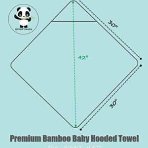 HIPHOP PANDA Bamboo Hooded Baby Towel - Soft Bath Towel with Bear Ears for Babie, Toddler, Infant - Ultra Absorbent, Natural Baby Stuff Baby Bath Shower Gifts for Boy and Girl - (Bear, 30 x 30 Inch)