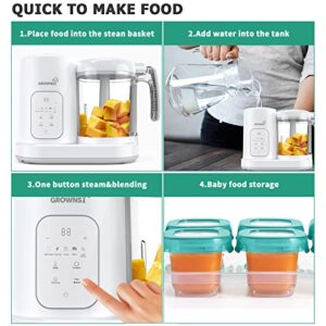 Baby Food Maker | Baby food Processor | All-in-One Puree Blender Steamer Grinder, Baby Food Mills Machine, Auto Cooking & Grinding, LCD Display, BPA Free