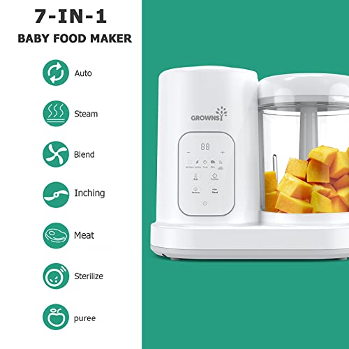 Baby Food Maker | Baby food Processor | All-in-One Puree Blender Steamer Grinder, Baby Food Mills Machine, Auto Cooking & Grinding, LCD Display, BPA Free