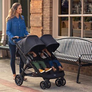 Britax B-Lively Double Stroller, Raven - Quick Self Standing Fold, Adjustable Handlebar, All Wheel Suspension