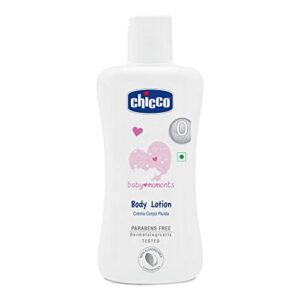 chicco baby moment body lotion size 200 ml.