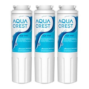 aqua crest ukf8001 replacement for everydrop filter 4, whirlpool edr4rxd1, 4396395, maytag ukf8001p, ukf8001axx-750, puriclean ii, 46-9006, refrigerator water filter (pack of 3)