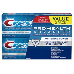 crest pro-health advanced whitening power toothpaste, twin pack