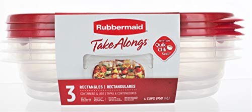 Rubbermaid 7F55RETCHIL 3 Piece Take Alongs Rectangular Containers