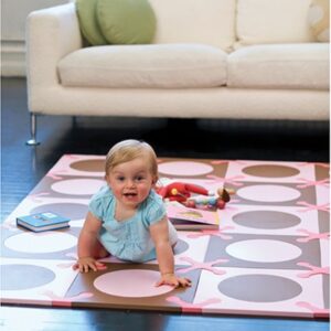 Skip Hop 20 Piece 70"x56" PlaySpot Floor Mat, Pink/Brown (Discontinued by Manufacturer)