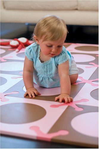 Skip Hop 20 Piece 70"x56" PlaySpot Floor Mat, Pink/Brown (Discontinued by Manufacturer)