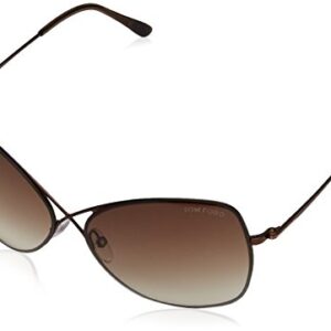 Tom Ford TF250 Colette 48F Womens Shiny Dark Brown 63 mm Sunglasses - shiny dark brown