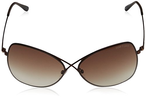 Tom Ford TF250 Colette 48F Womens Shiny Dark Brown 63 mm Sunglasses - shiny dark brown