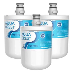 aqua crest 5231ja2002a refrigerator water filter, replacement for lg® lt500p®, gen11042fr-08, adq72910911, adq72910901, adq72910907, kenmore 9890, lfx25974st, lmx25964st, 3 filters