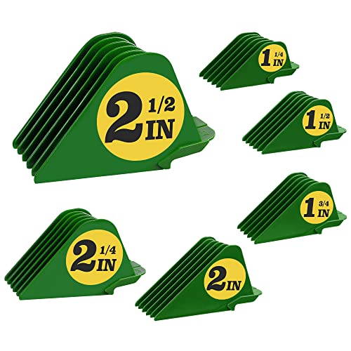 Professional Clipper Guards Cutting Guides Fits for Most Wahl Clippers, Strong & Sturdy 2.5 inch, 2.25", 2", 1.75", 1.5", 1.25" (#20, 18, 16, 14, 12, 10) Extra Long, Large Guide Comb Set (Green)