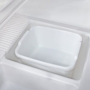 Rubbermaid Dish Bucket, 15.6-Quart, Clear (FG2970ARWHT),White