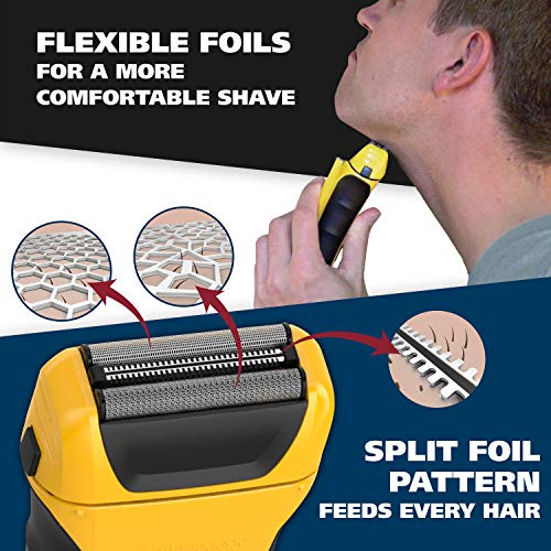 Wahl Lifeproof Lithium Ion Foil Shaver – Waterproof Rechargeable Electric Razor with Precision Trimmer for Men’s Beard Shaving, Trimming, & Grooming with Long Run Time & Quick Charge – Model 7061-100