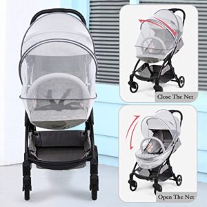 Beberoad Love Mosquito Net for Stroller Universal Baby Mosquito Net Durable Net Cover for Bassinet/Car Seat/Cradle (White)