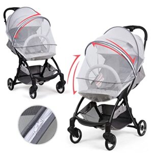 Beberoad Love Mosquito Net for Stroller Universal Baby Mosquito Net Durable Net Cover for Bassinet/Car Seat/Cradle (White)