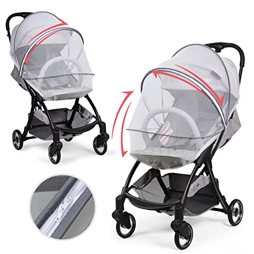 Beberoad Love Mosquito Net for Stroller Universal Baby Mosquito Net Durable Net Cover for Bassinet/Car Seat/Cradle (White)