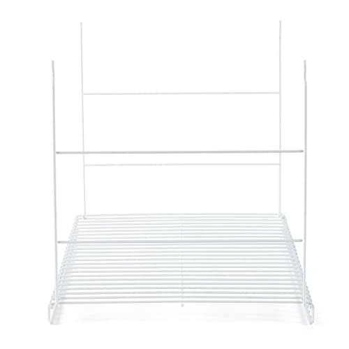 Rubbermaid Universal Closet 24 Inch Long Durable Steel Custom Wire Hanging Added Storage Shelf Accessory, White (2 Pack)