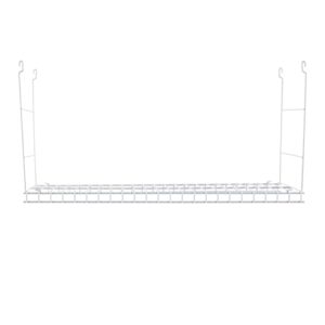 Rubbermaid Universal Closet 24 Inch Long Durable Steel Custom Wire Hanging Added Storage Shelf Accessory, White (2 Pack)