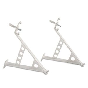 rubbermaid direct mount non-adjustable closet system, hardware, white, shoe rack brackets, set of 2 (fg3f58lwwht)