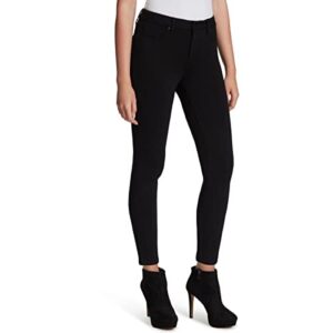 jessica simpson women’s misses kiss me skinny jean, black ponte, 31 regular