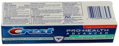 Crest Pro-Health Advanced Fluoride Toothpaste Gum Protection - 3.5 oz, Pack of 6