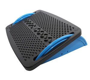 io crest ergonomic floating tilt foot rest textured surface reduce muscle strain, black blue