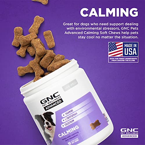 GNC for Pets Advanced Young Pup Bundle - Dog Calming Supplements for Dogs and Multivitamin Supplements for Dogs - 90 Count Soft Chew Dog Supplements, Dog Chew for Calming, Pet Dog Multivitamin