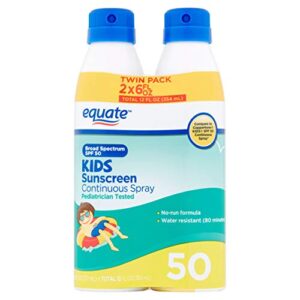 equate kids continous spray spf 50, 6 fl oz