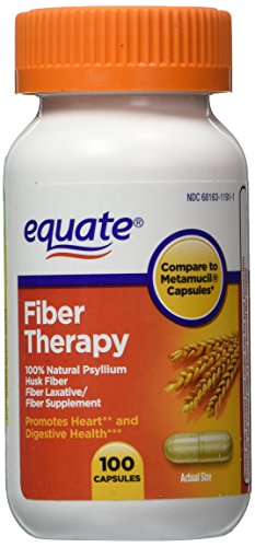 Equate - Fiber Therapy - Compare to Metamucil - For Regularity Fiber Supplement, 100 Capsules