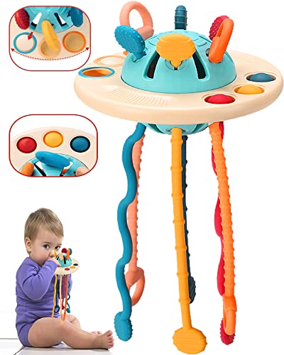 Baby Toys for 6-12-18 Month,12 Pcs Pull String Learning Ropes with Bubble Fidget Toys and Sliding Balls,Baby Boys Girl Birthday Gifts Montessori Toys for 1 2 Year Old