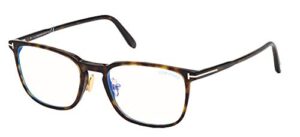 tom ford ft 5699-b 052 dark havana plastic square eyeglasses 55mm