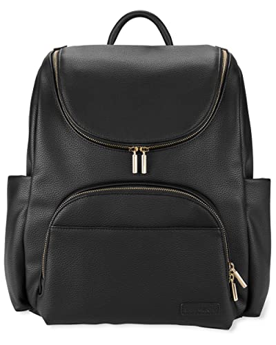 Skip Hop Diaper Bag Backpack: Evermore, Multi-Function Baby Travel Bag 6 in 1, Black