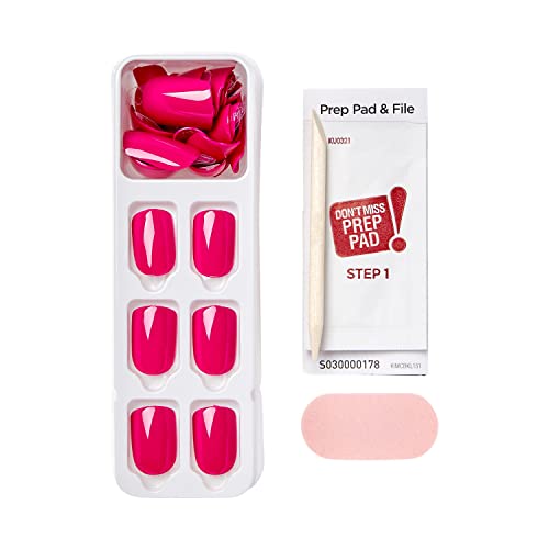 KISS imPRESS Color Press-On Nails Polish-Free Manicure Set, ‘Orchid Festival’, 30 Chip-Proof, Smudge-Proof Fake Nails