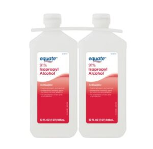 equate 91% isopropyl alcohol liquid antiseptic, 32 fl oz, twin pack