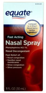 equate – equate – nasal four, phenylephrine hydrochloride, decongestant spray, (compare to 4 way), 1-ounce (pack of 2) –