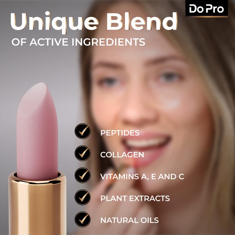 DoPro Lip Lift Stick Boost-In - Lip Plumper Stick with Anti-Aging Stimulating Roller, Plumping Lip Stick with Hyaluronic Acid, Collagen, Vitamin C & E - Volumizing & Hydrating Lip Plumping Serum - 5ml (Lip lift lipstick)